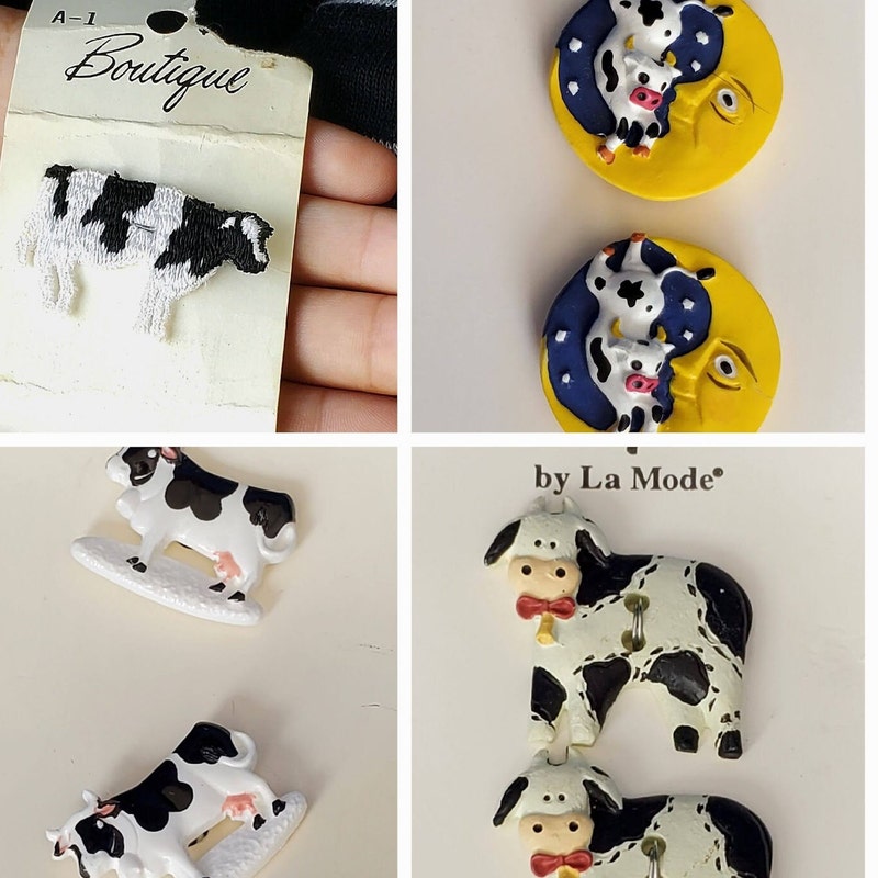 Cow Buttons - Etsy