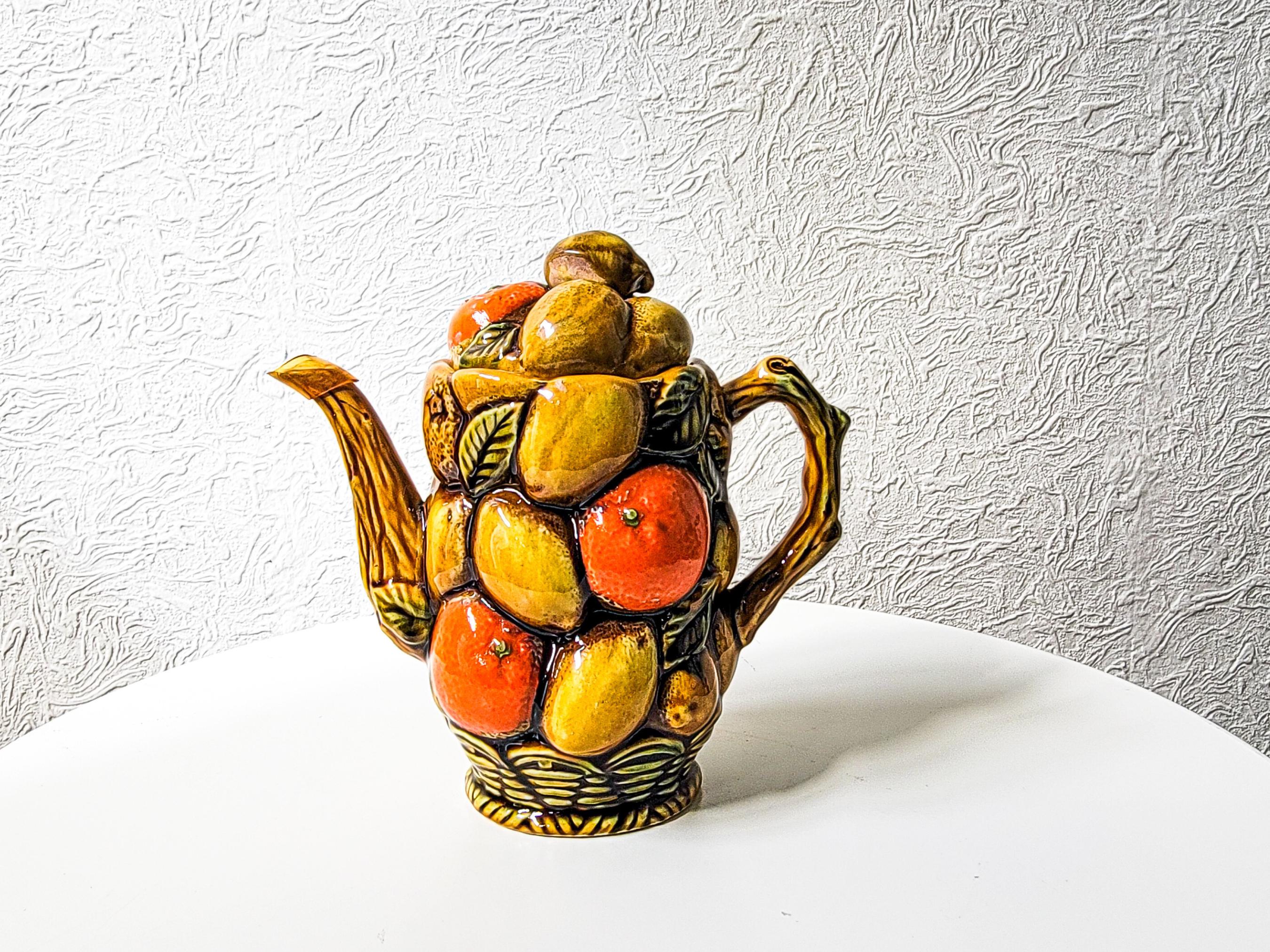 Vintage Inarco Japan Fruit-themed Kitchen Set – Teapot, Pitcher, Jelly ...