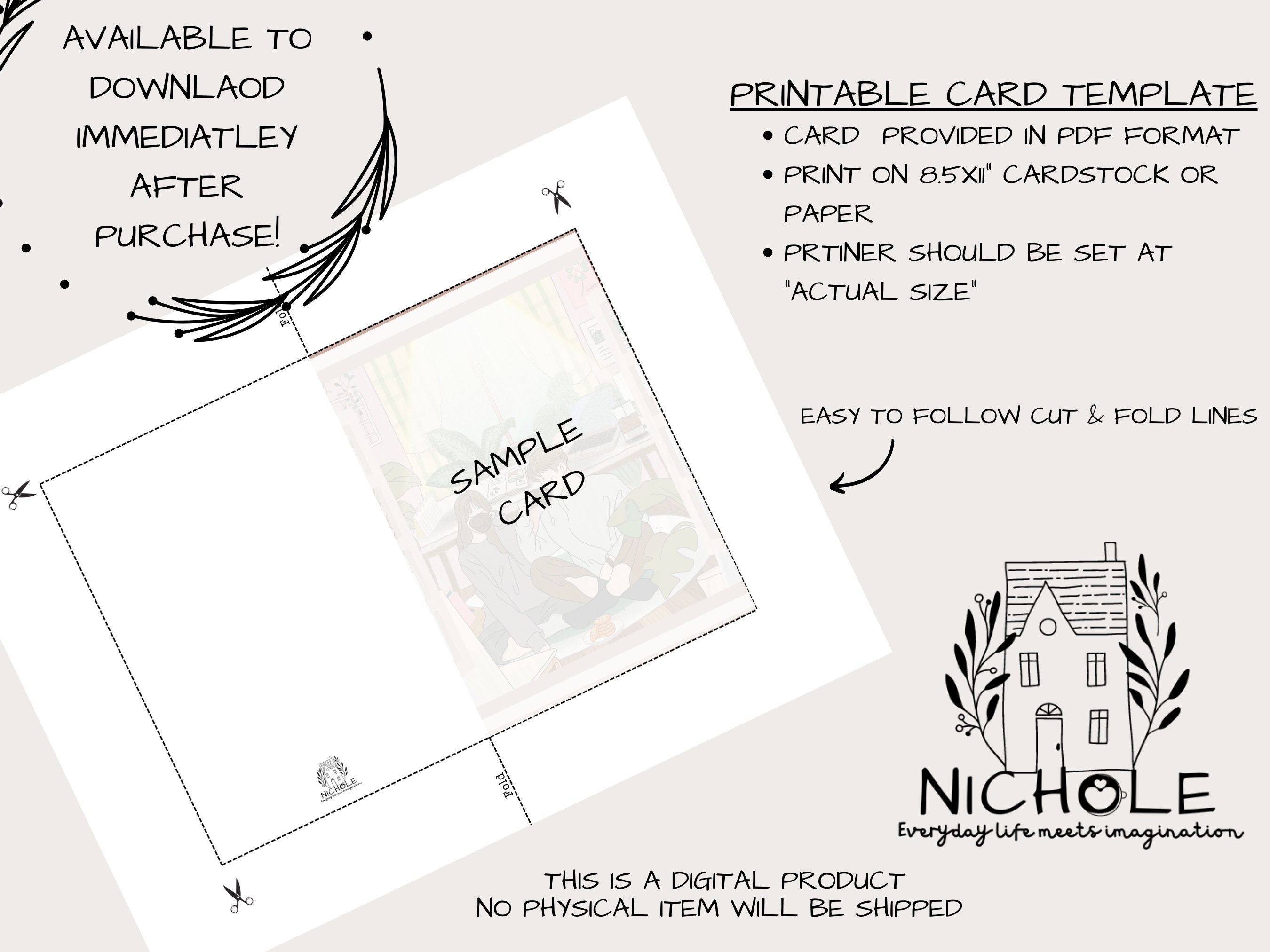 Anime Greeting Card 4x6 Card Printable Cards Printable - Etsy