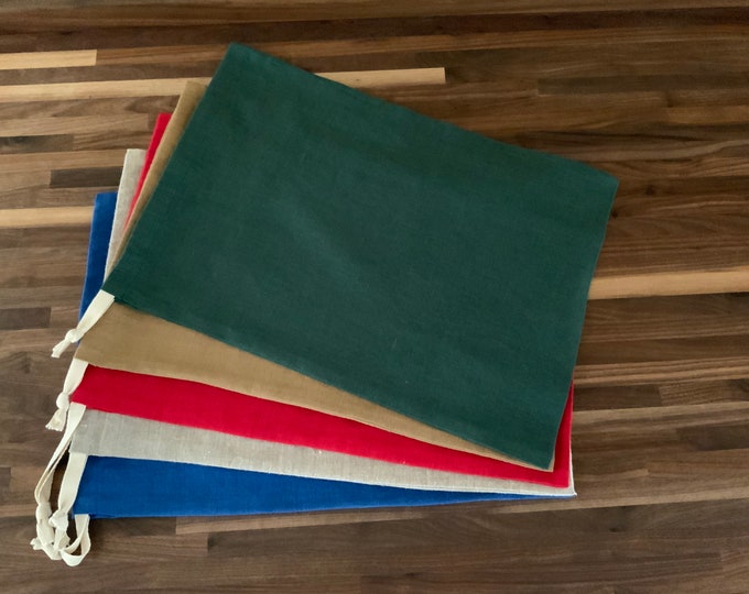 Reusable Linen Produce Bags, Set of 2. Plastic Free Linen Storage Bags ...