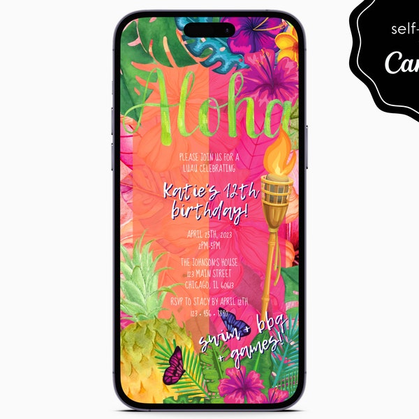 Hawaiian Invitation - Etsy