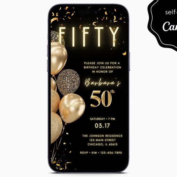 50th Birthday Party Program Template - Etsy