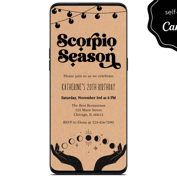 Scorpio Party Invitation - Etsy