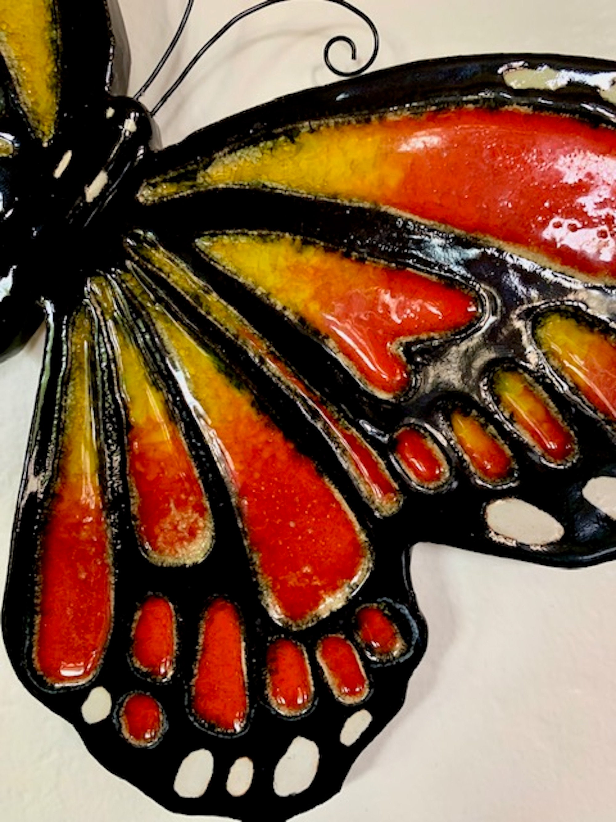 Ceramic Butterfly Art With Molten Glass - Etsy