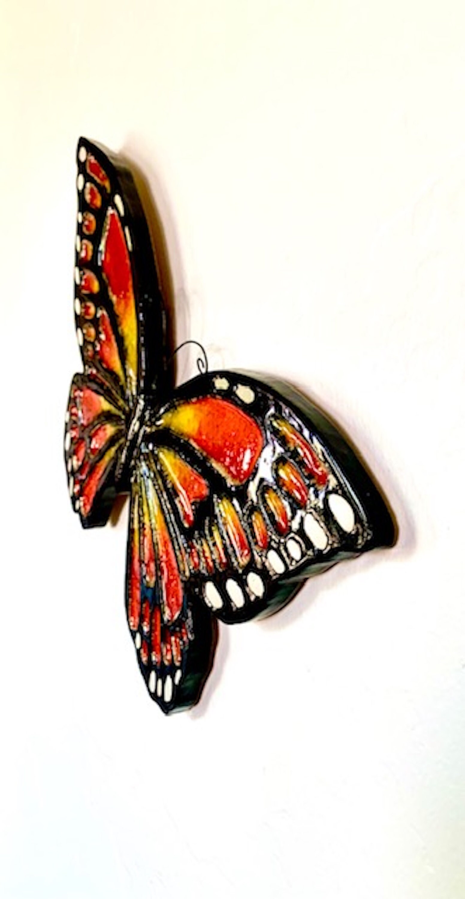 Ceramic Butterfly Art With Molten Glass - Etsy