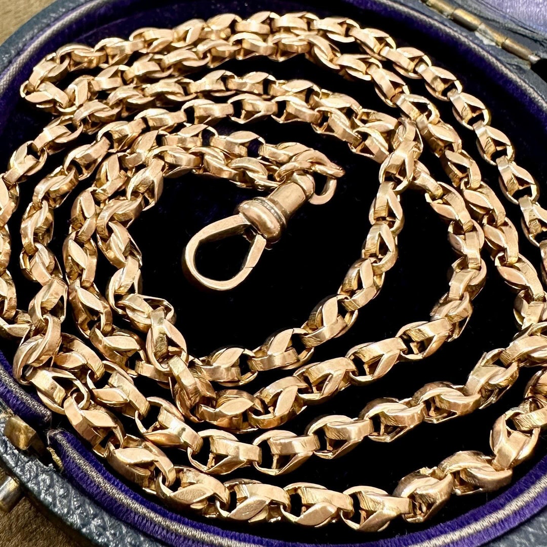 Victorian Rose Gold Tulip Link Chain, Circa 1890 - Etsy