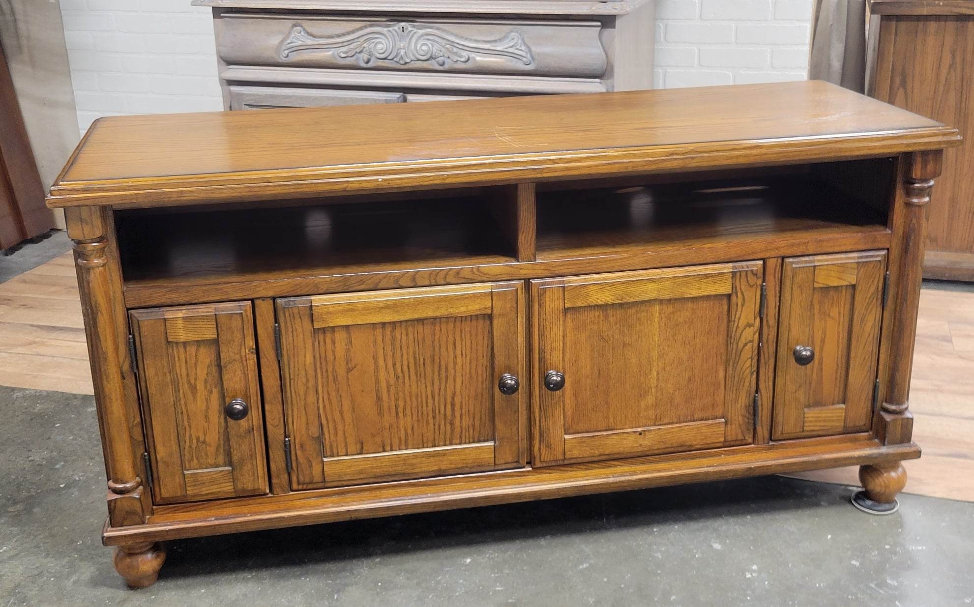 SOLD White Entertainment Console-oak TV Stand-media - Etsy