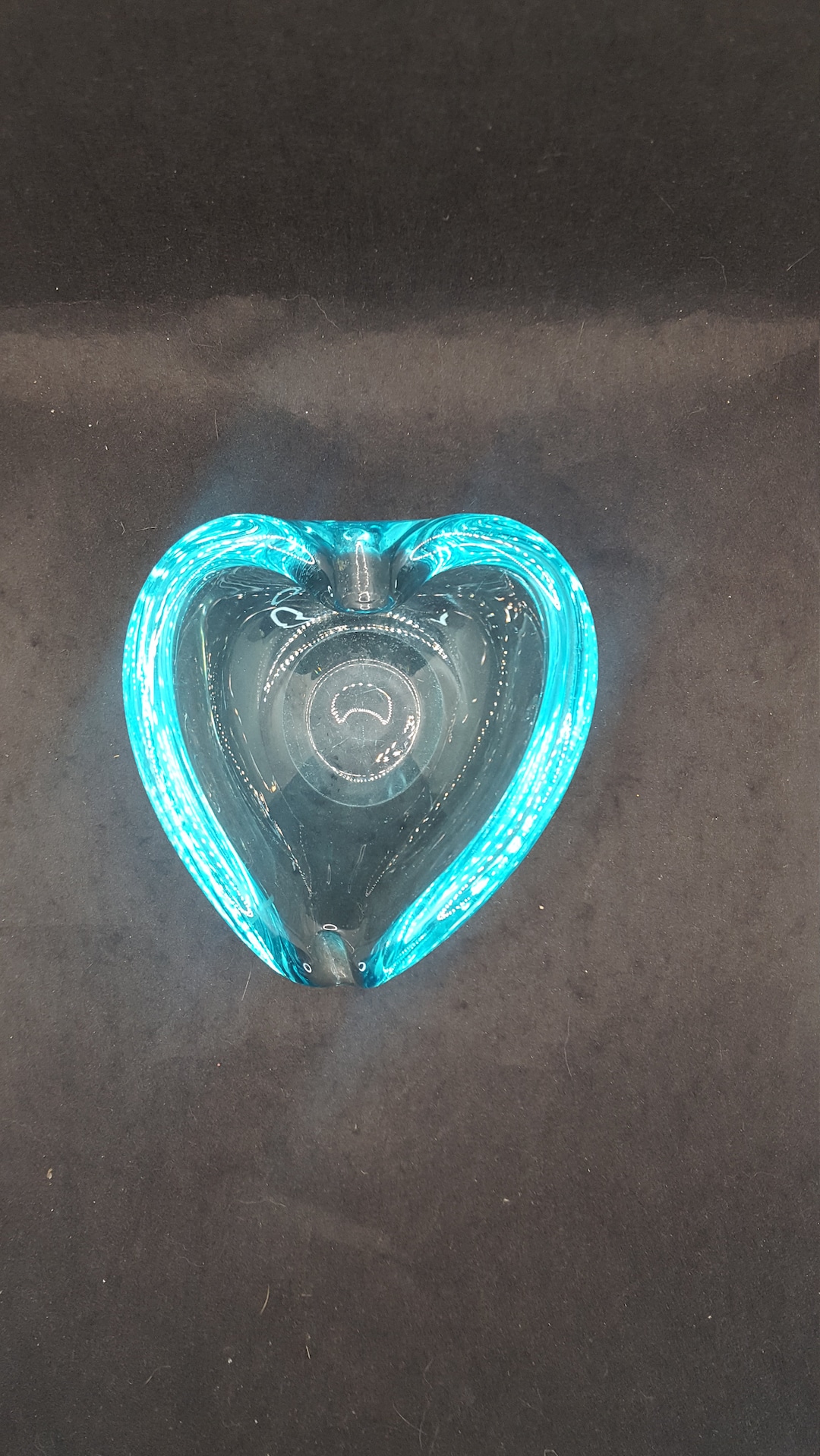 Blue Heart Shaped Ashtray Trinket Tray. - Etsy