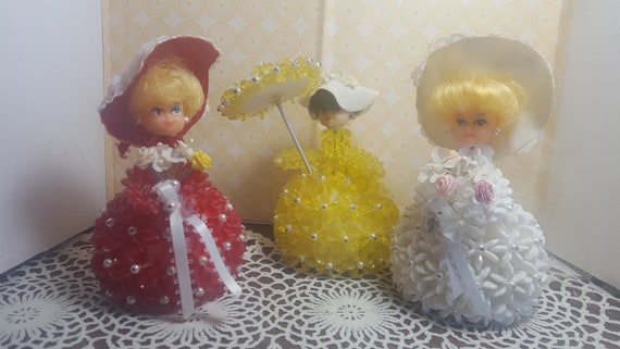 Vintage Beaded Pin Dolls. | Etsy