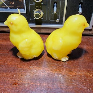 Pair of Vintage Yellow Chicks Candles. - Etsy