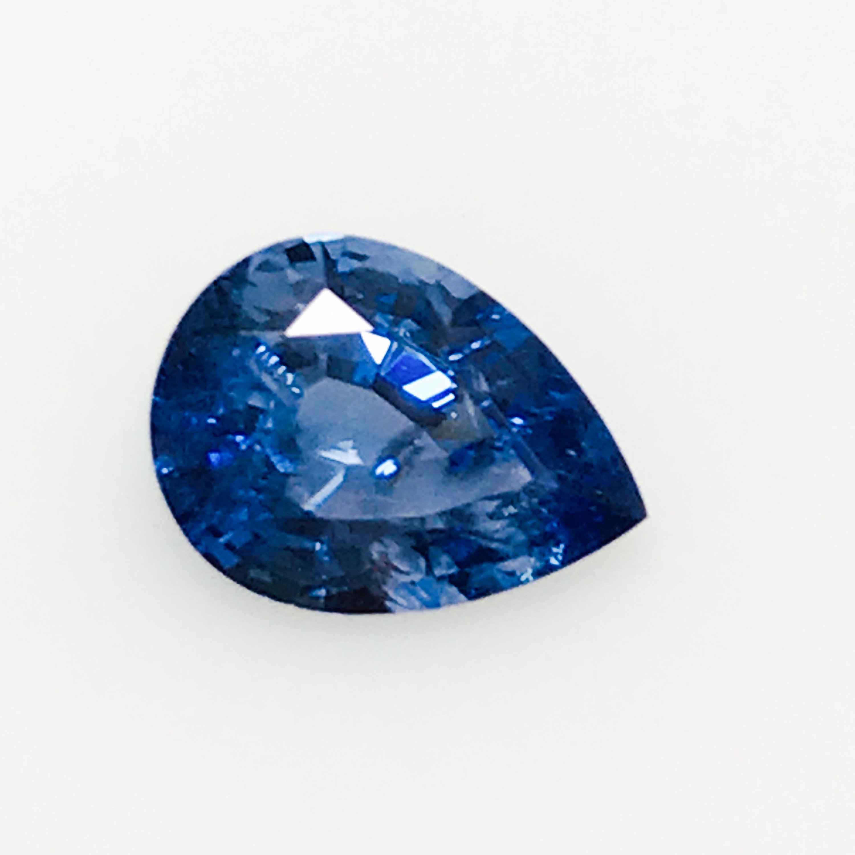 Blue Sapphire, Pear Shape Sapphire, 1 Carat Sapphire, Corundum, Natural ...