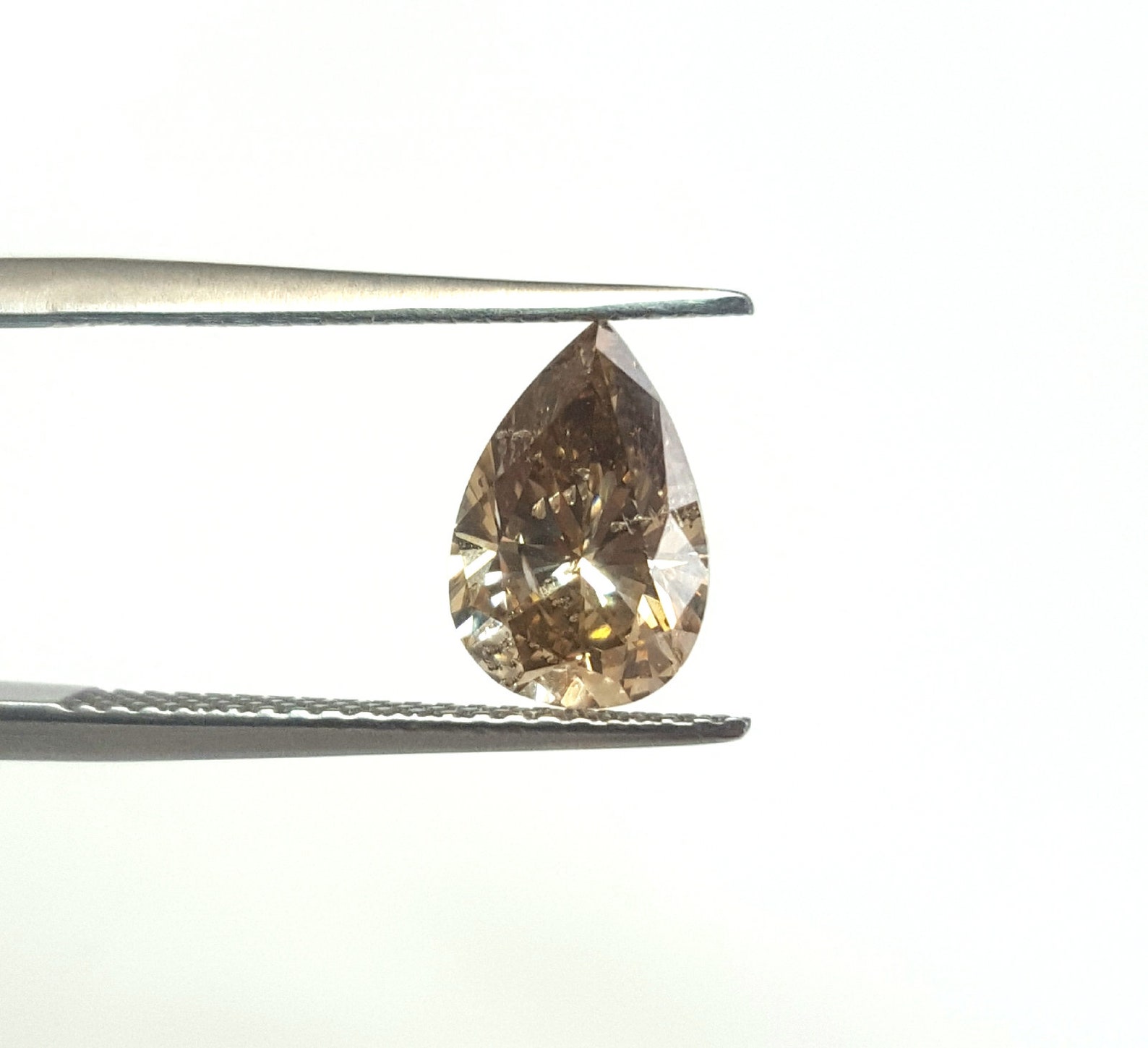 Fancy Brown Diamond Pear Shape 10x6.5 Mm, 1.73 Carats, Natural Fancy ...