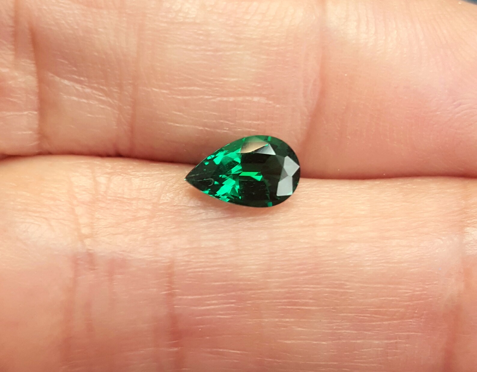 Created Emerald 5x9 Mm 5.5x9 Mm 6x9 Mm, Pear Shape, Loose Lab Emeralds ...