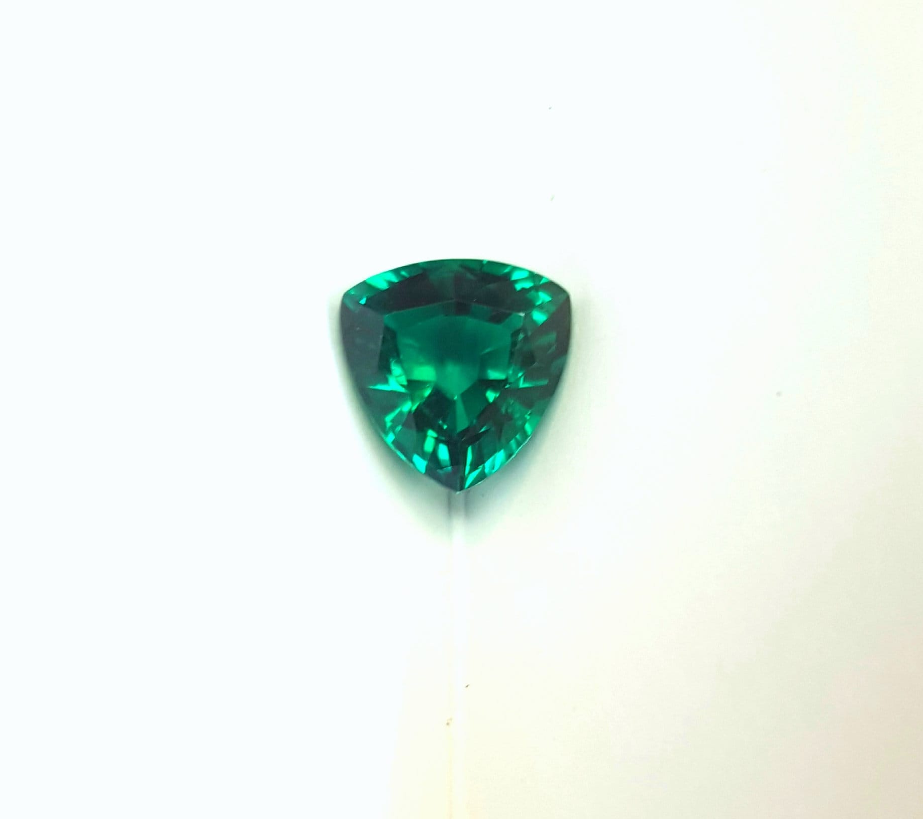 Lab Created Emerald, Trillion Cut Emerald, 2 Carats Emerald, 8 Mm ...