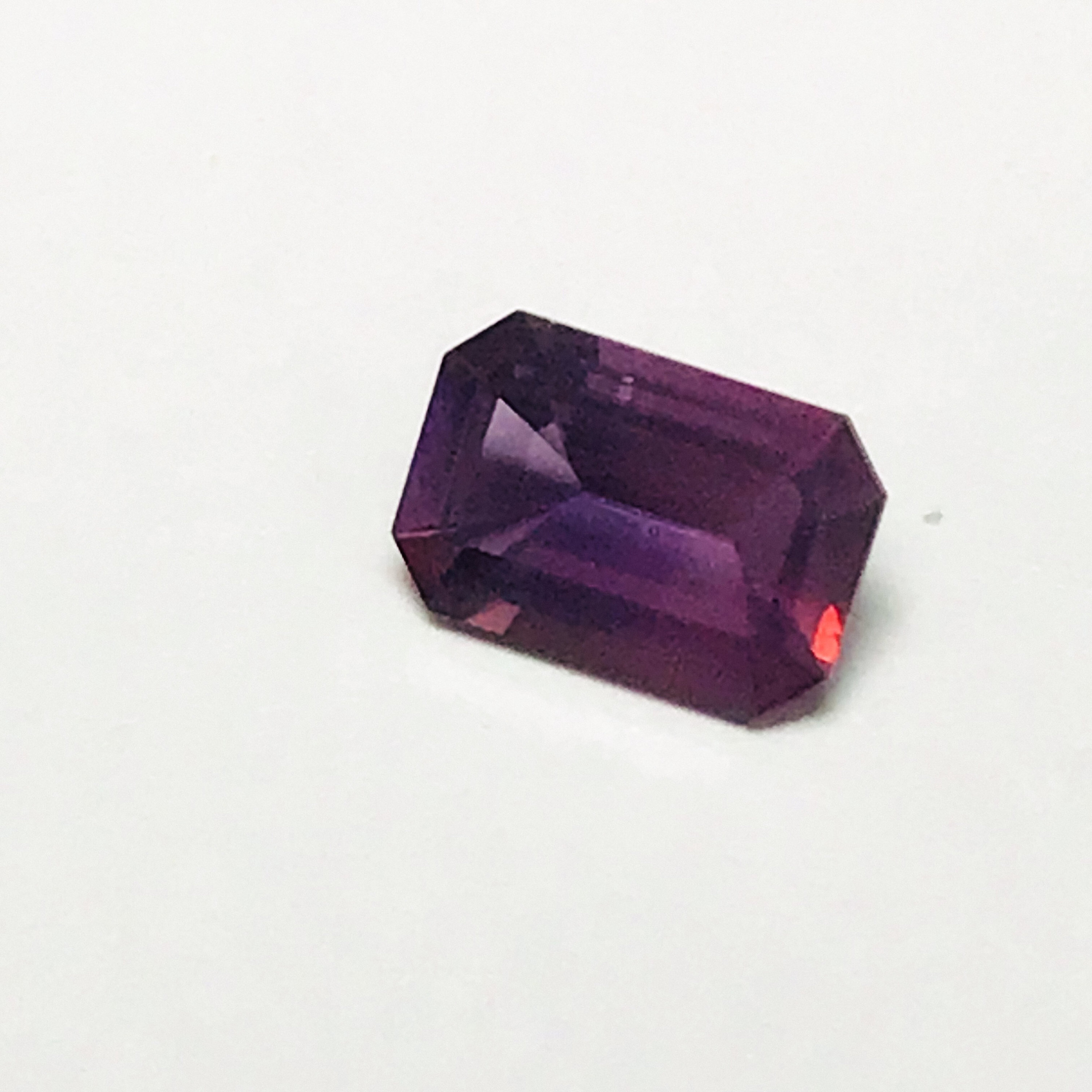 Raspberry Pink Sapphire Emerald Cut 8x5.5 Mm, Carat 1.47, Natural ...