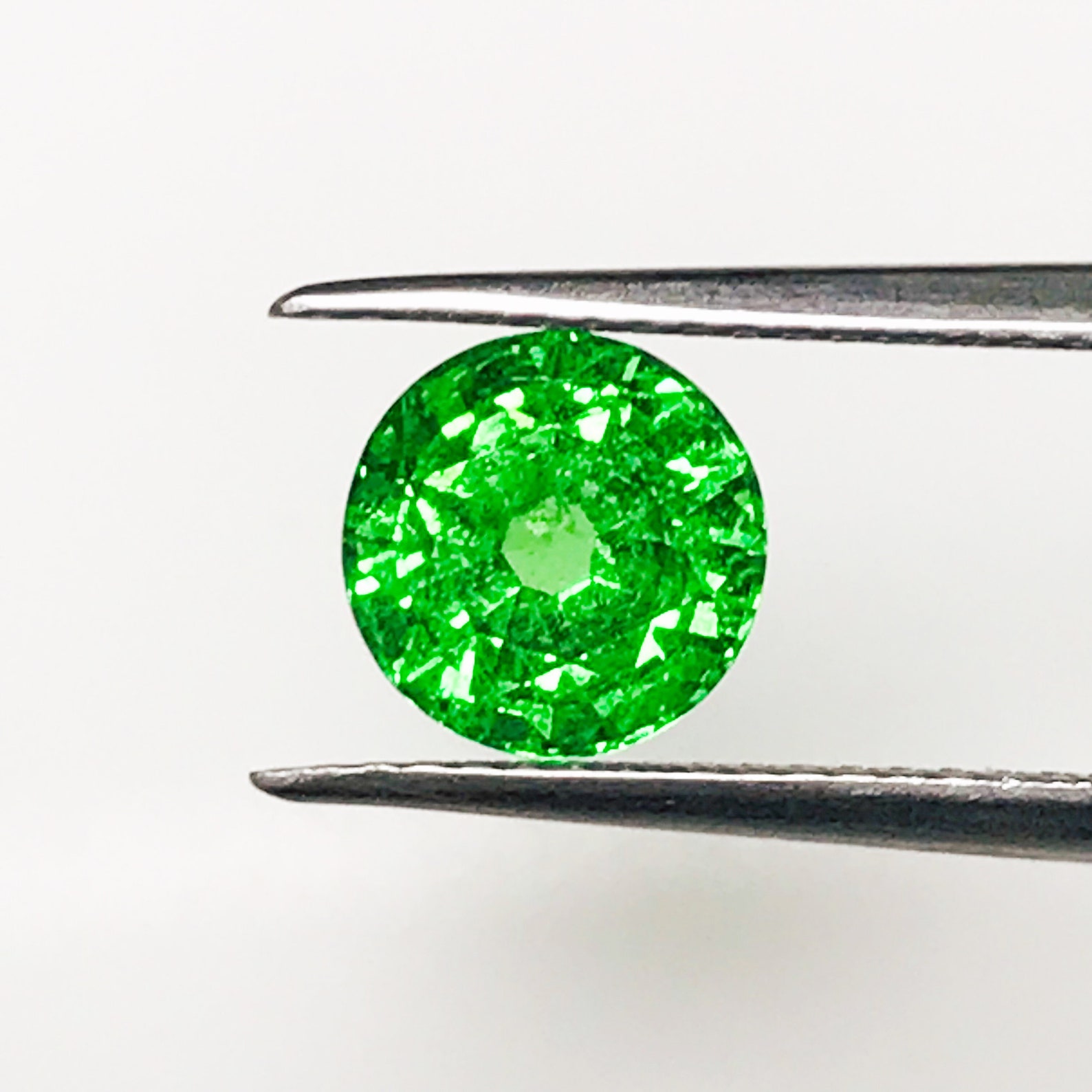 Tsavorite Garnet, Round Cut Garnet, 2 Carat Garnet, Green Garnet ...