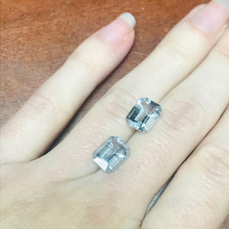 Aquamarine Stone Emerald Cut 9x7 Mm 1.75-1.80 Carat Natural - Etsy