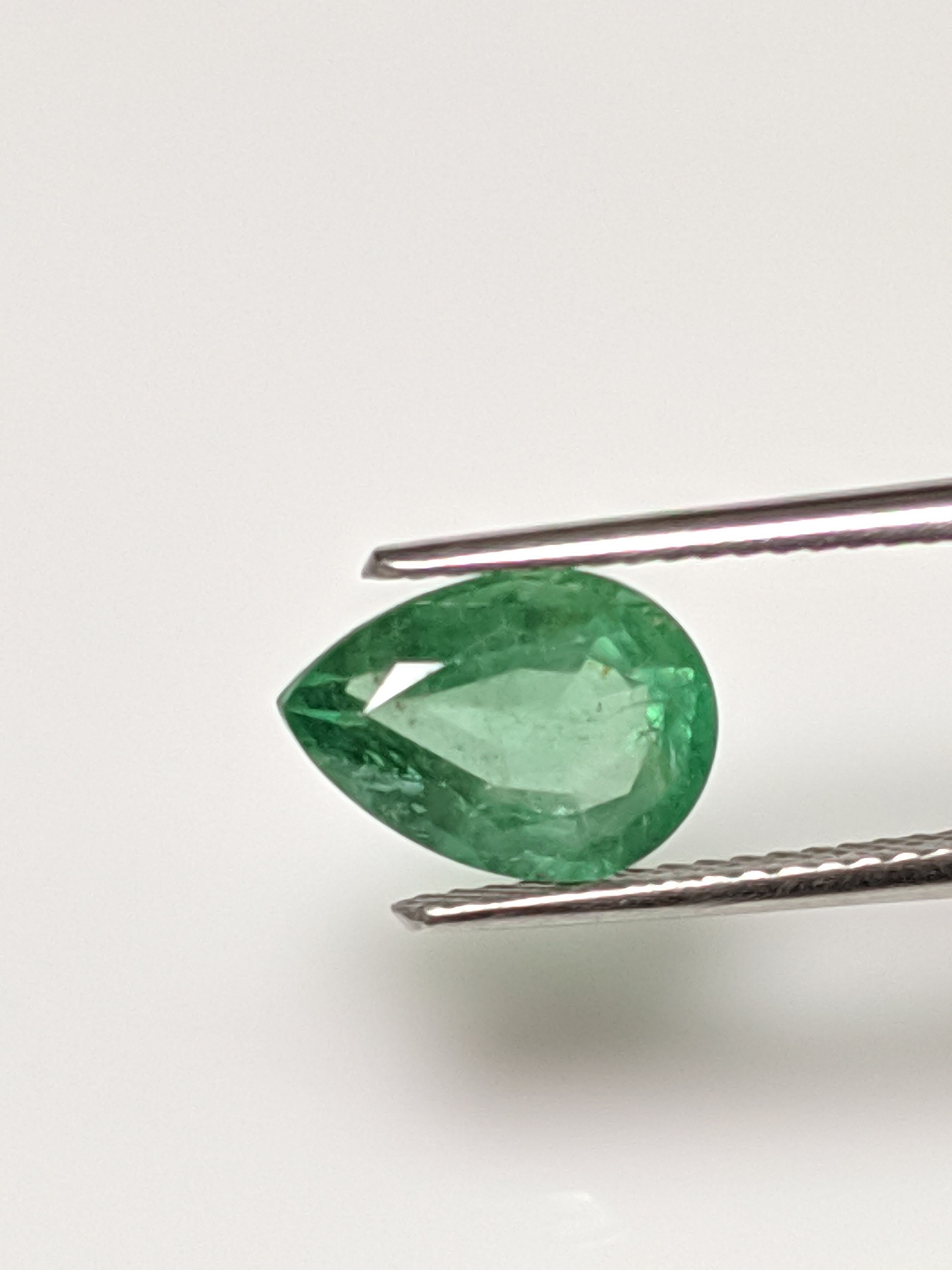 Emerald, 2.91 Carat Emerald, Pear Shape Emerald, Natural Emerald ...