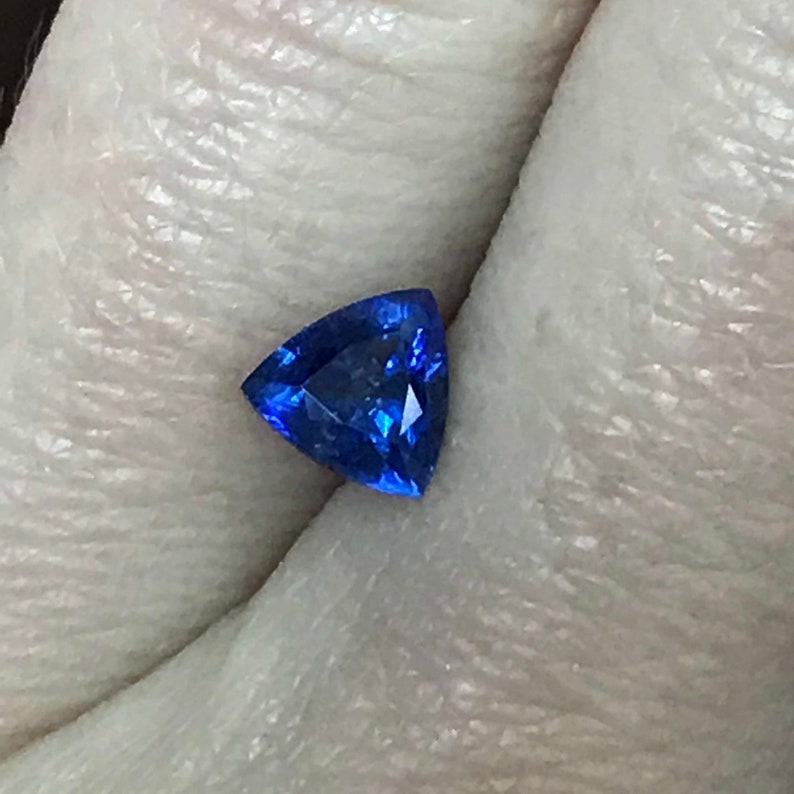 Blue Sapphire, Trillion Cut Sapphire, 0.50 Carat Sapphire, Sapphire ...