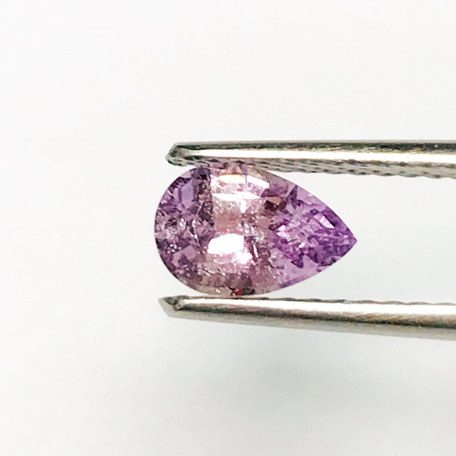 Fancy Sapphire Pear Shape 8X5.5 Mm, 1.15 Carat, Natural Fancy Lavender ...