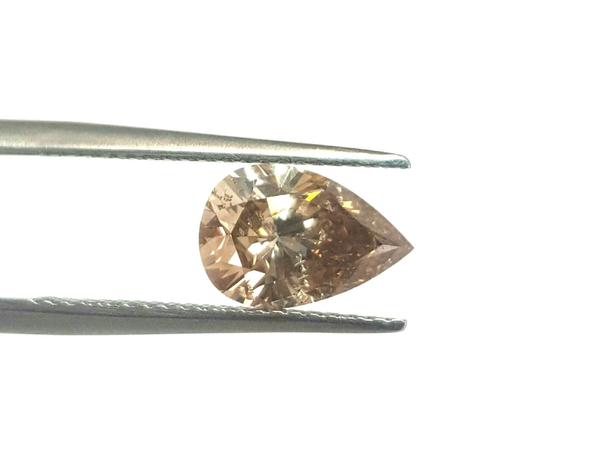 Fancy Brown Diamond Pear Shape 10x6.5 Mm, 1.73 Carats, Natural Fancy ...