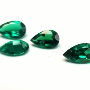 Created Emerald 5x9 Mm 5.5x9 Mm 6x9 Mm, Pear Shape, Loose Lab Emeralds ...