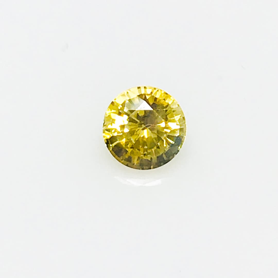 Yellow Sapphire, Round Cut Sapphire, 0.50 Carat Sapphire, Natural ...