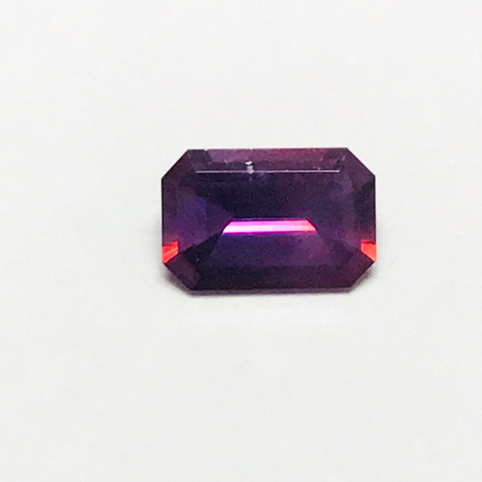 Raspberry Pink Sapphire Emerald Cut 8x5.5 Mm, Carat 1.47, Natural ...