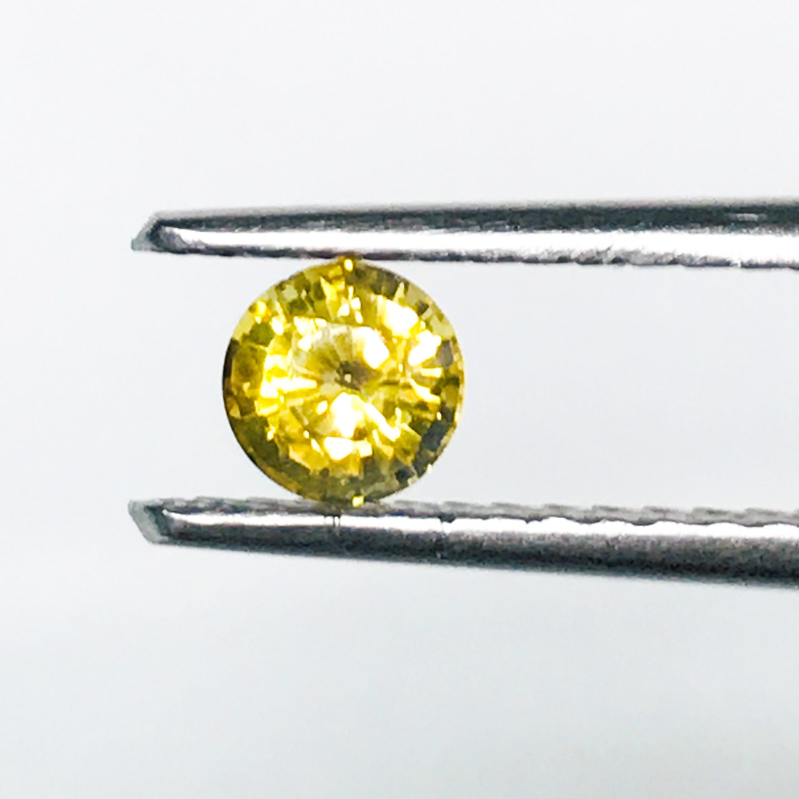 Yellow Sapphire, Round Cut Sapphire, 0.50 Carat Sapphire, Natural ...