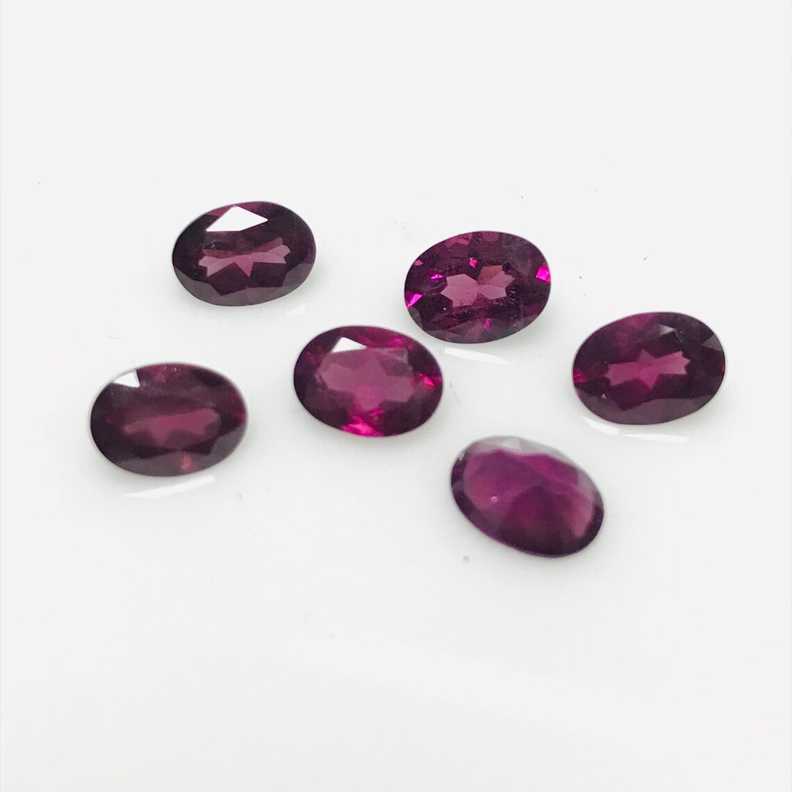 Rhodolite Garnet Oval Cut 8x6 Mm Natural Rhodolite Garnet - Etsy Israel