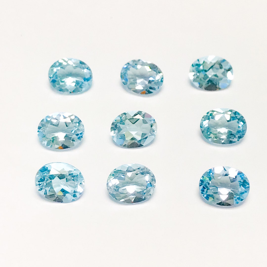 Sky Blue Topaz 10x8 Mm Oval Cut, Natural Blue Topaz, Calibrated ...