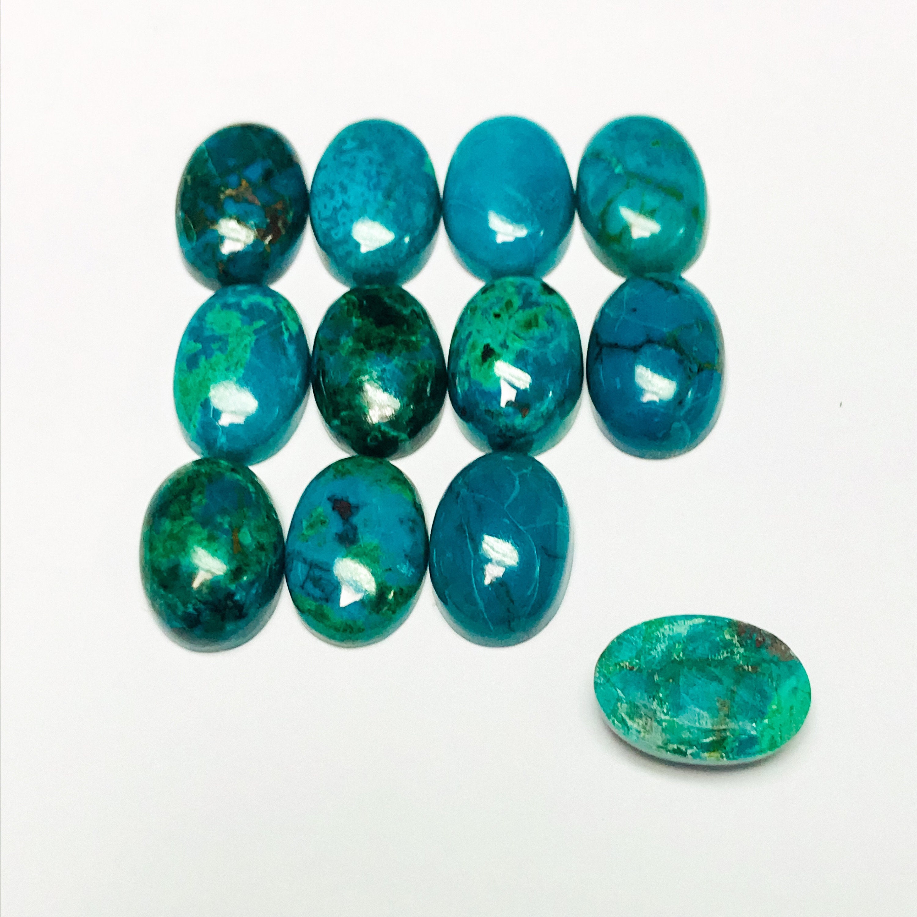 Chrysocolla, Cabochon Oval Cut Chrysocolla, 18x13 Mm, Blue Green ...