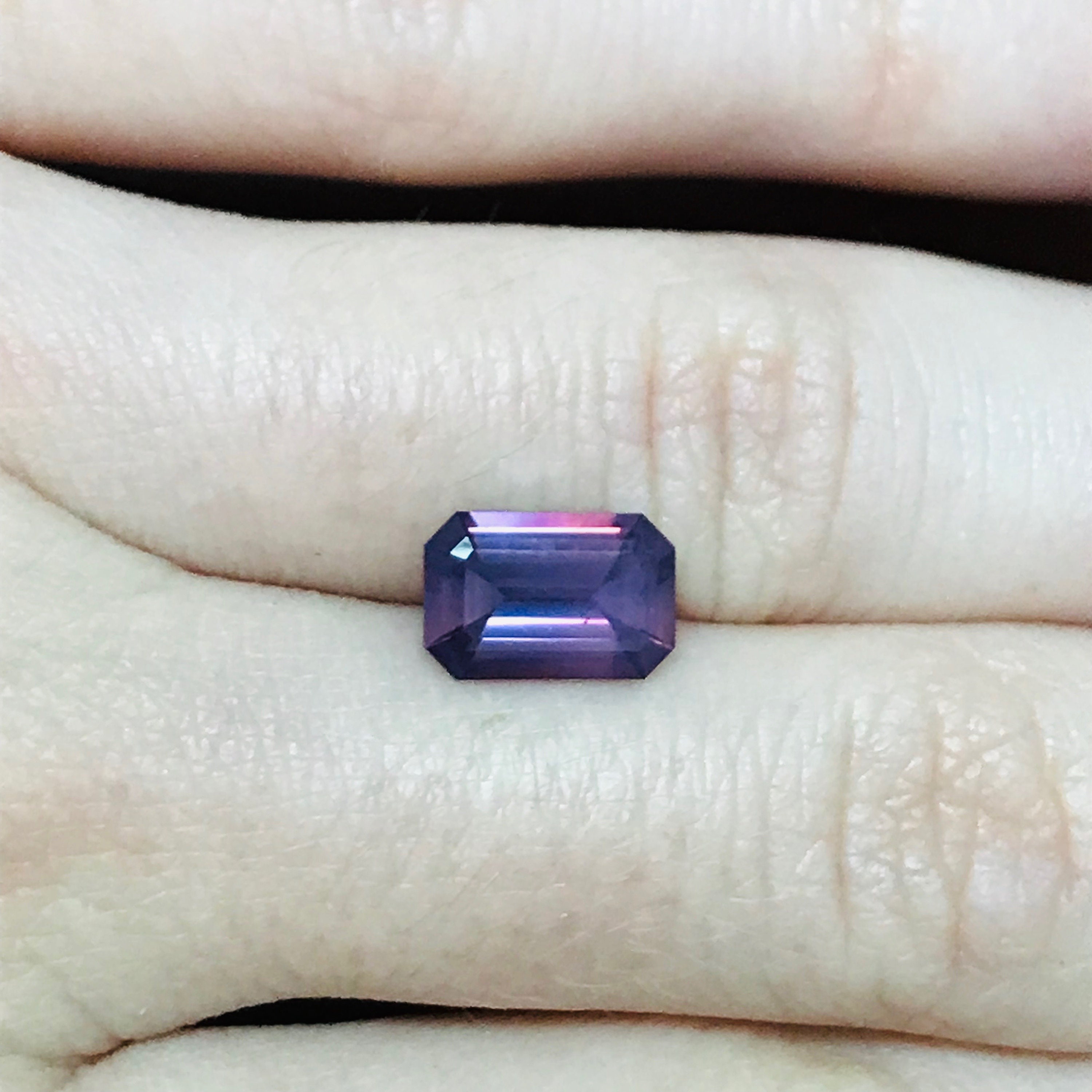 Raspberry Pink Sapphire Emerald Cut 8x5.5 Mm Carat 1.47 - Etsy