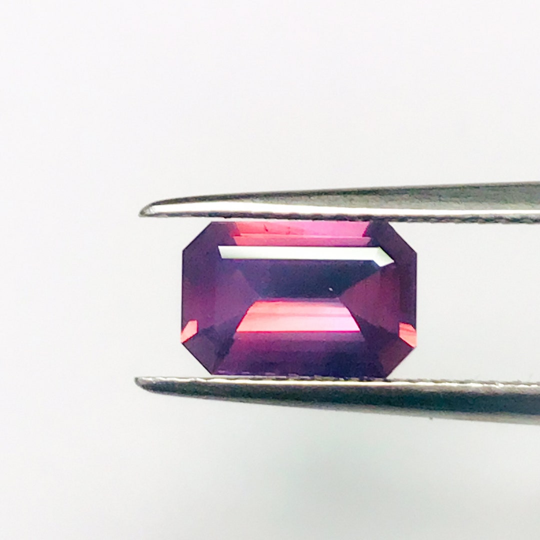 Raspberry Pink Sapphire Emerald Cut 8x5.5 Mm, Carat 1.47, Natural ...