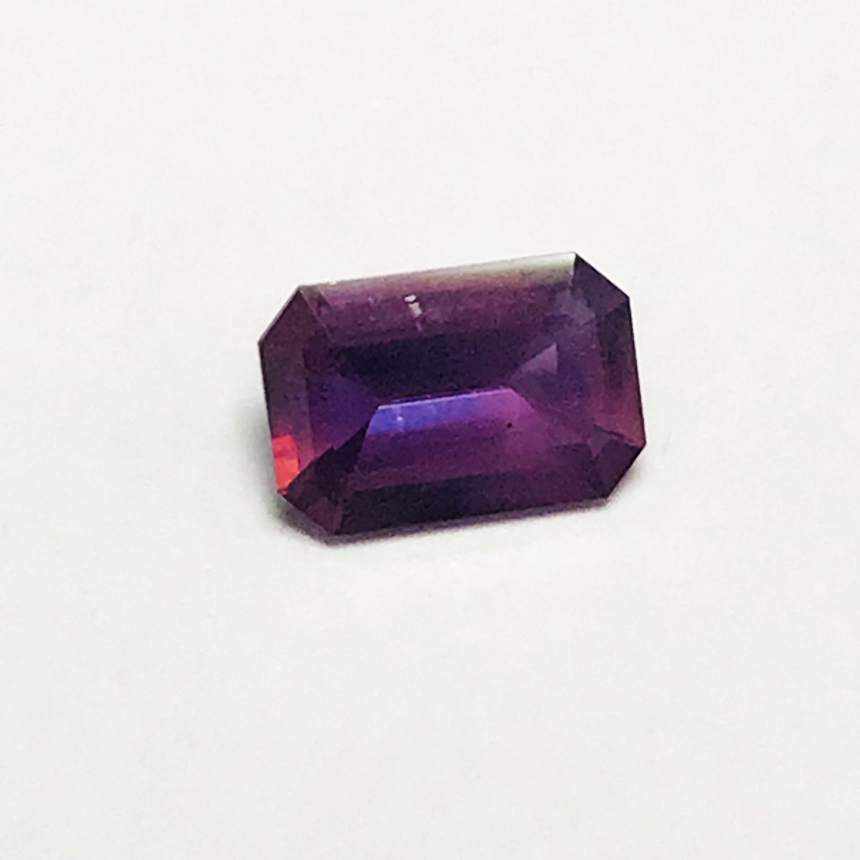 Raspberry Pink Sapphire Emerald Cut 8x5.5 Mm, Carat 1.47, Natural ...