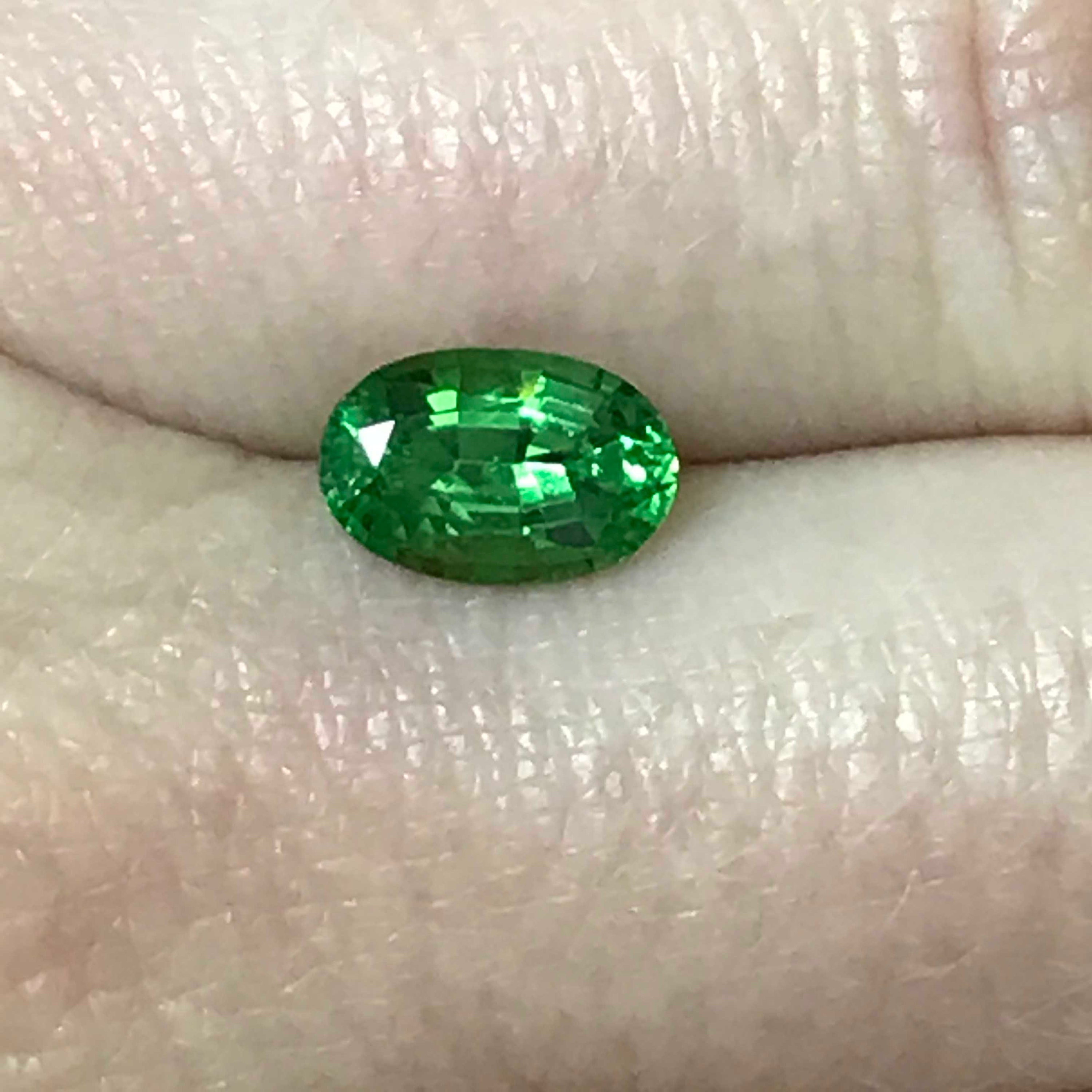 Green Garnet Tsavorite Garnet Oval Cut Garnet 1 Carat - Etsy