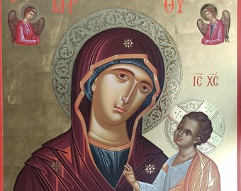 HAND PAINTED Byzantine Icon of Virgin Mary Theotokos - Etsy