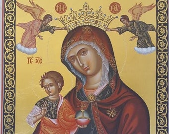 HAND PAINTED Byzantine Icon of Virgin Mary Theotokos - Etsy