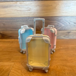 Miniature Travel Suitcase With Clear Front. Small Favor Bag for Gift ...