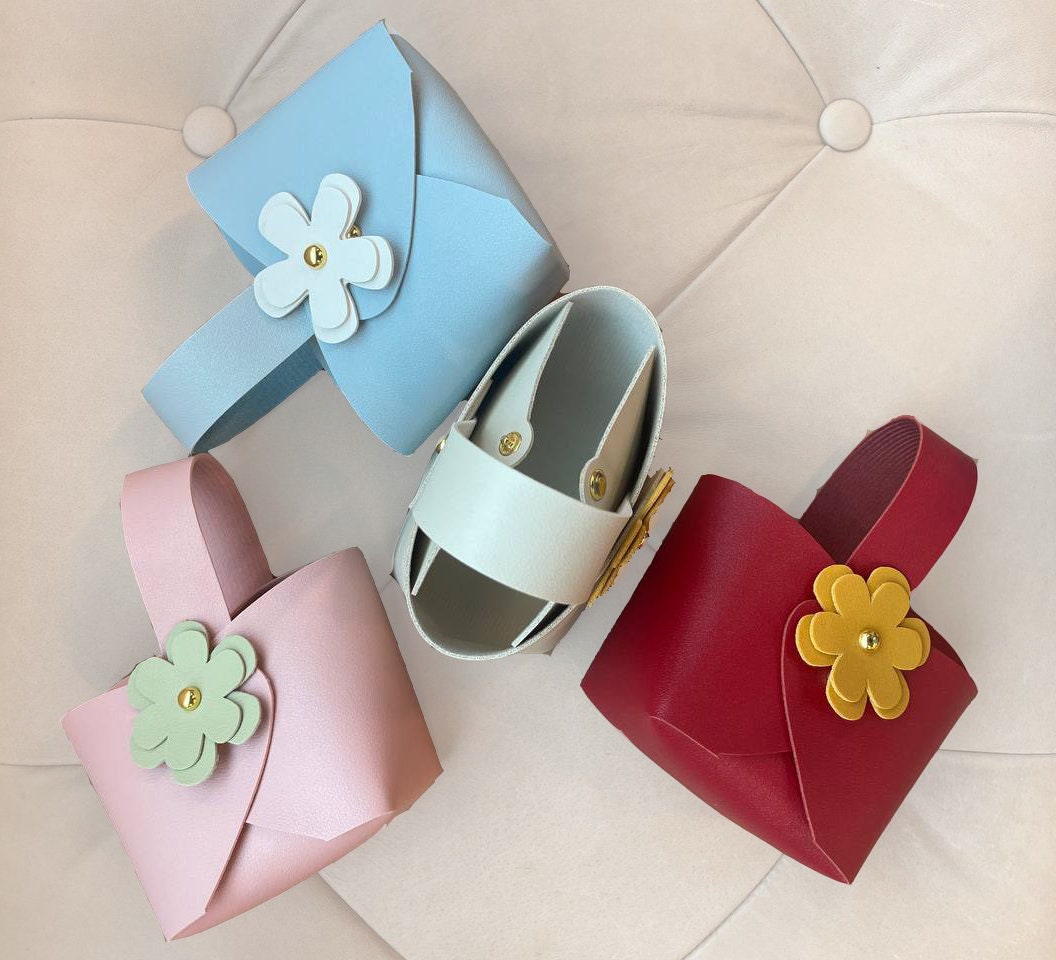 Leather Flower Bag With Handle for Special Occasions: Wedding, Birthday ...