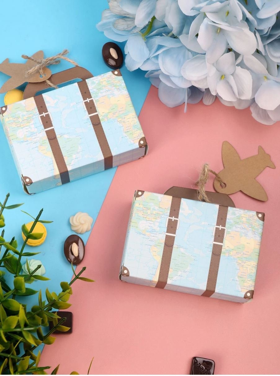 Creative Suitcase Design Gift Box for Party Mini Suitcase Favor Box ...