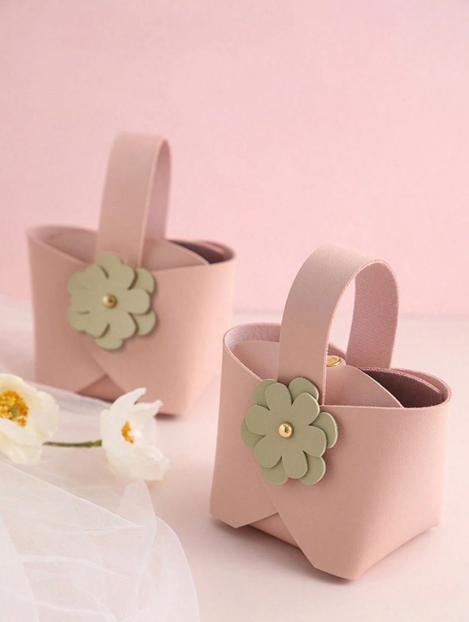 Leather Flower Bag With Handle for Special Occasions: Wedding, Birthday ...