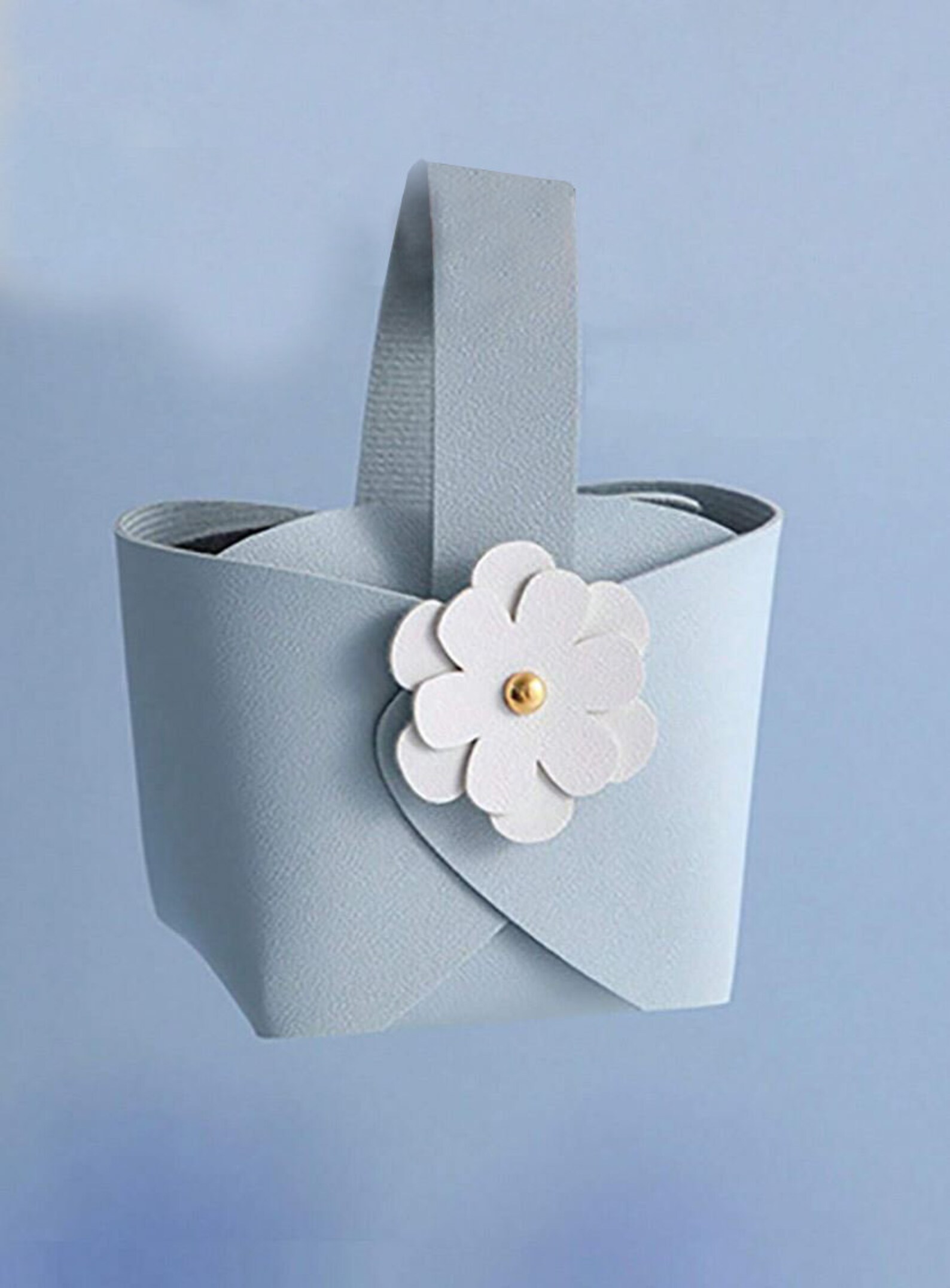 Leather Flower Bag With Handle for Special Occasions: Wedding, Birthday ...