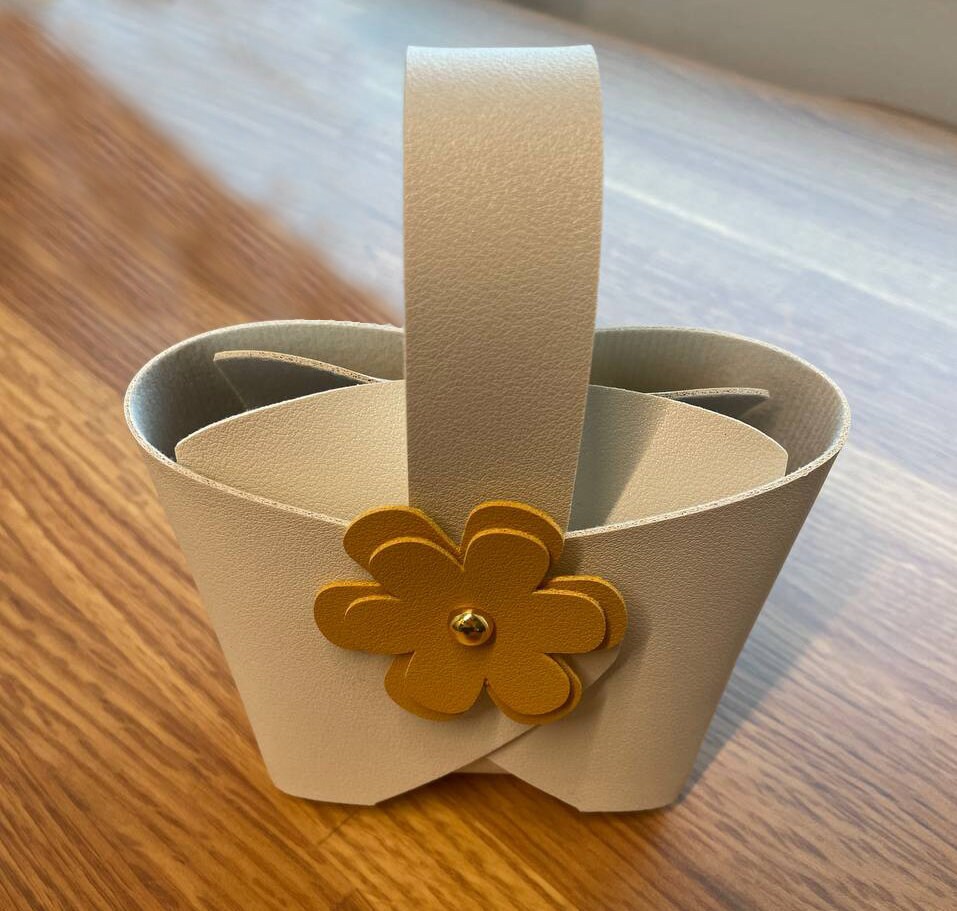 Leather Flower Bag With Handle for Special Occasions: Wedding, Birthday ...
