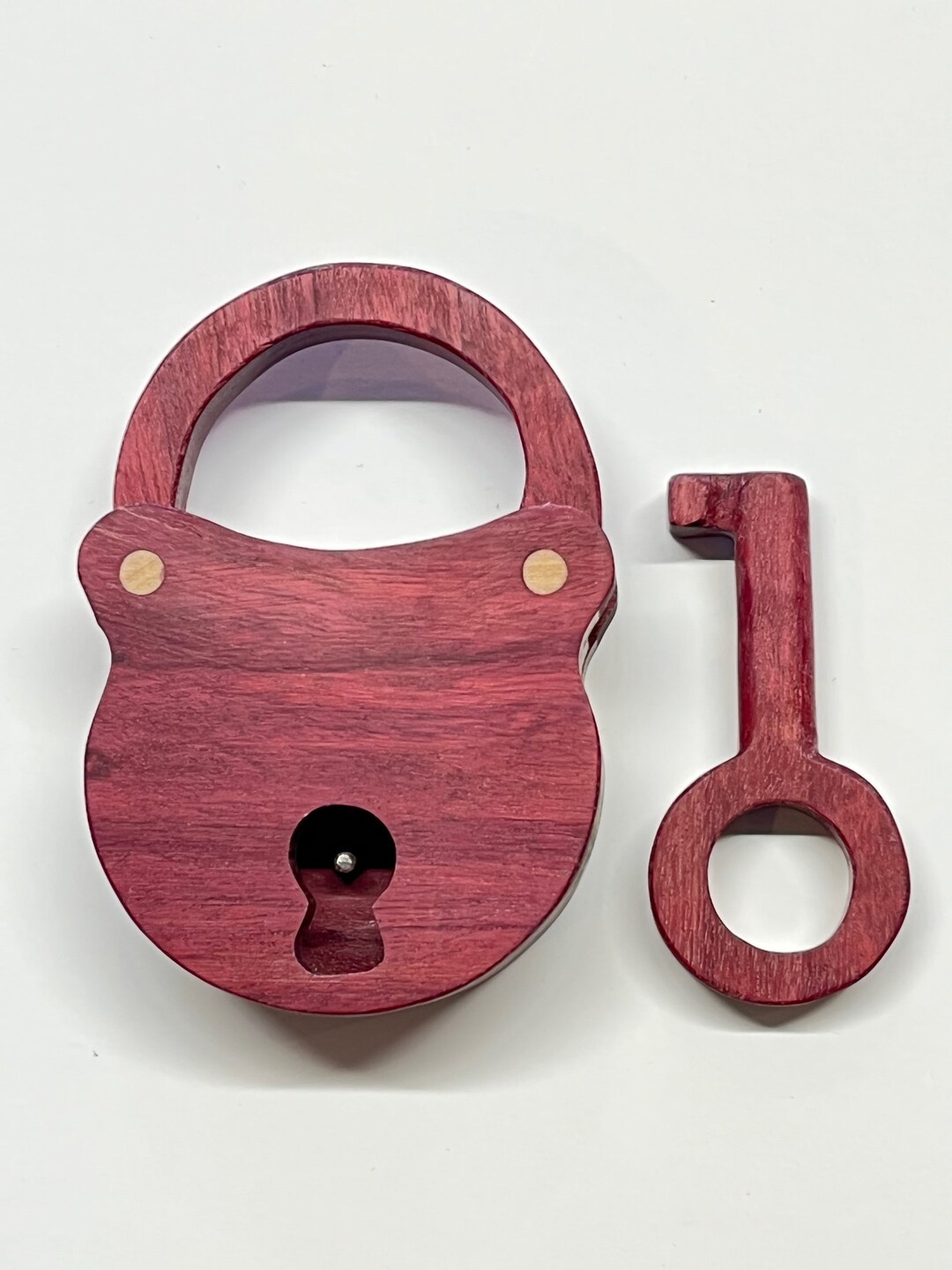 Working Wooden Lock Purpleheart - Etsy
