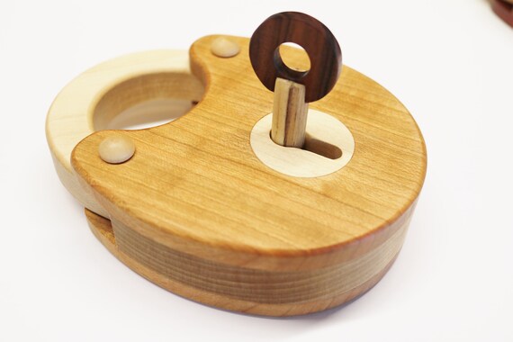 Working Wooden Lock Cherry - Etsy