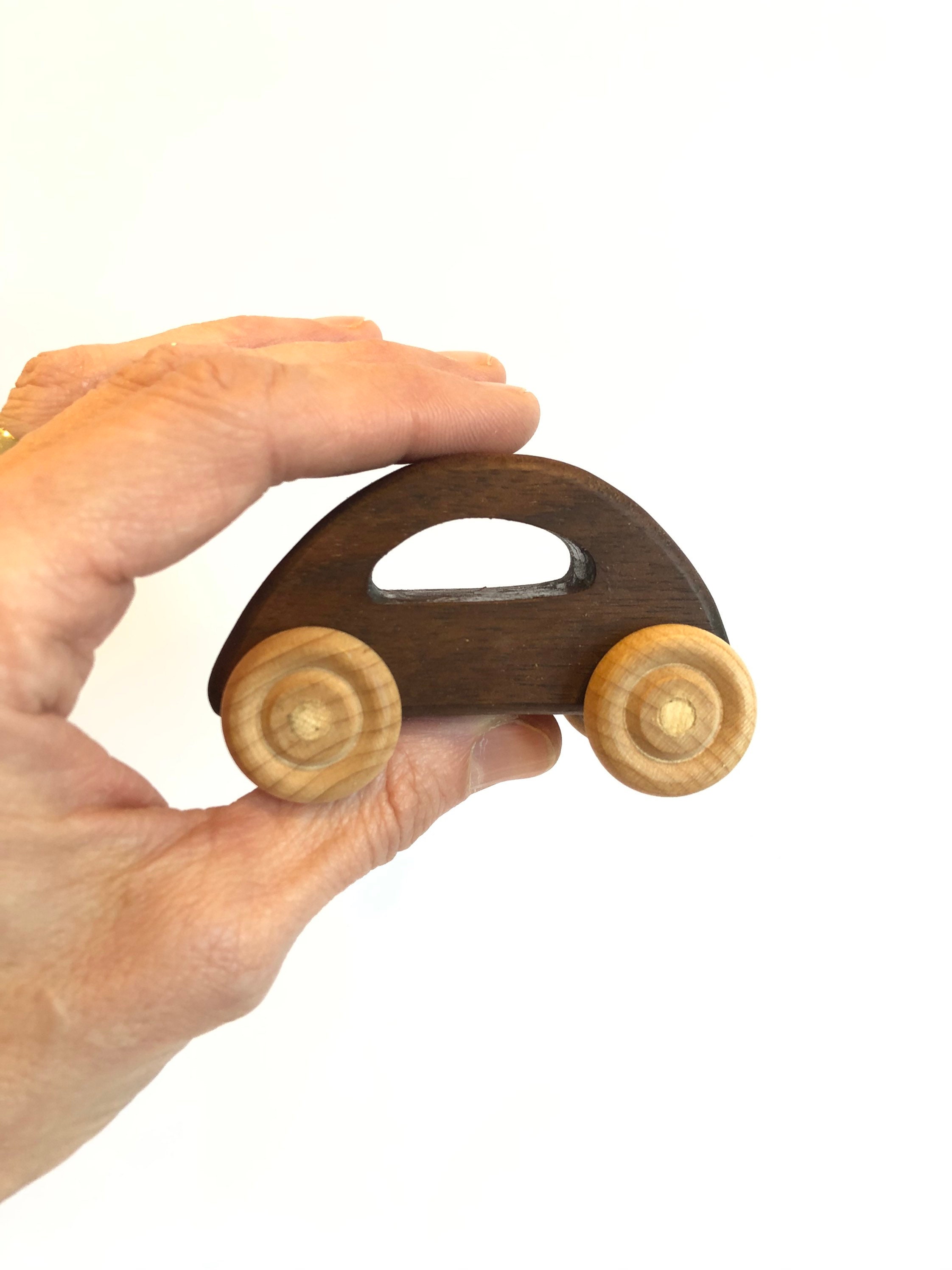 Set of 4 Mini Hardwood Cars - Etsy
