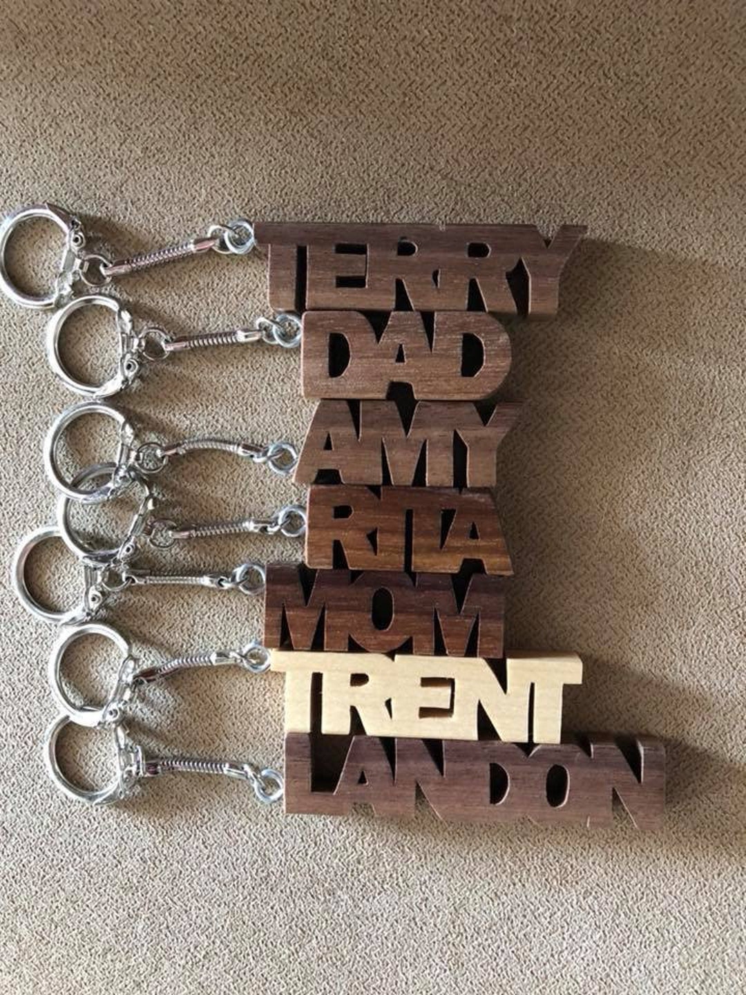 Personalized Wooden Keychains - Etsy
