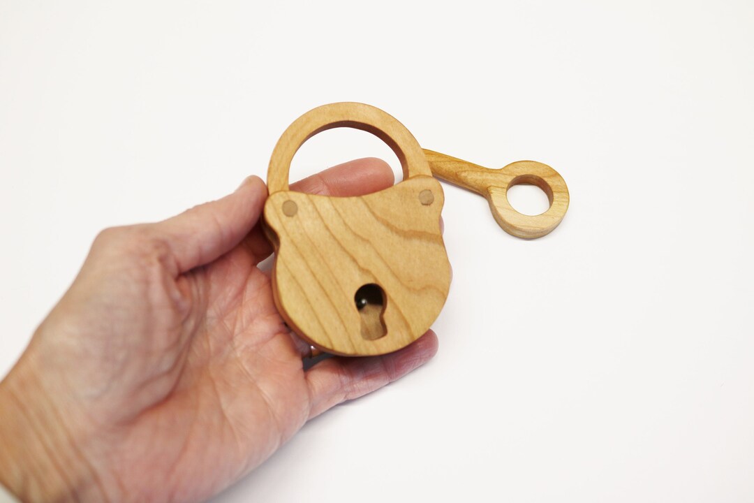 Working Wooden Lock Maple - Etsy