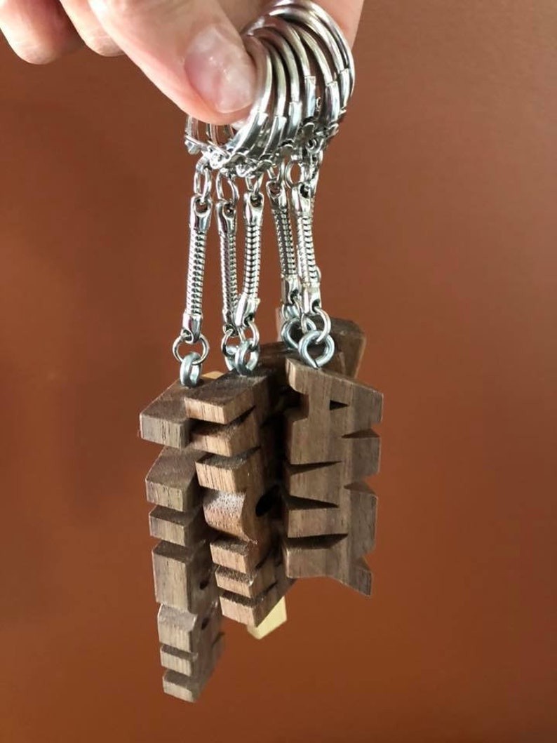 Personalized Wooden Keychains | Etsy